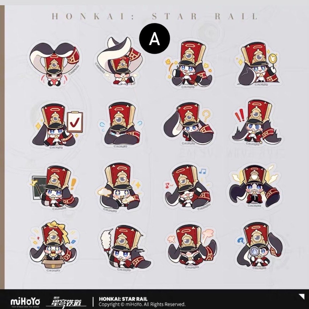 [OFFICIAL PO] Honkai Star Rail Sticker Pack, Hobbies & Toys, Toys ...