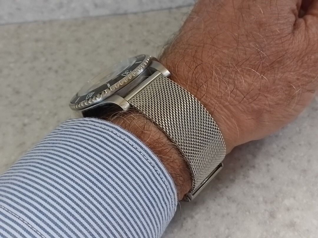 Omega Seamaster Bond Style Milanese Mesh Watch Bracelet. Brand New ...