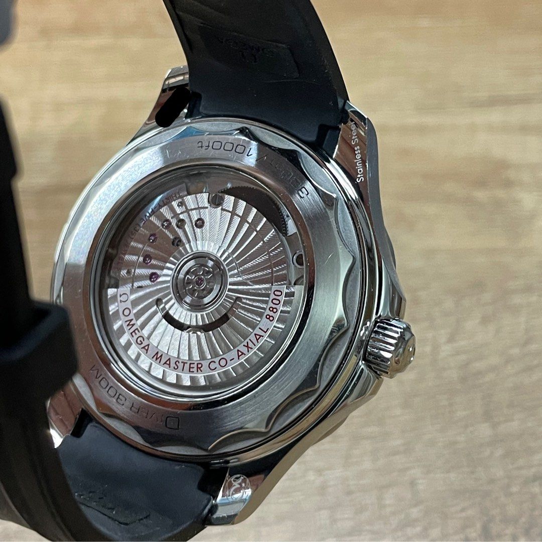 Omega Seamaster Professional 300M Diver Black SMP300 Wave Rubber Strap ...
