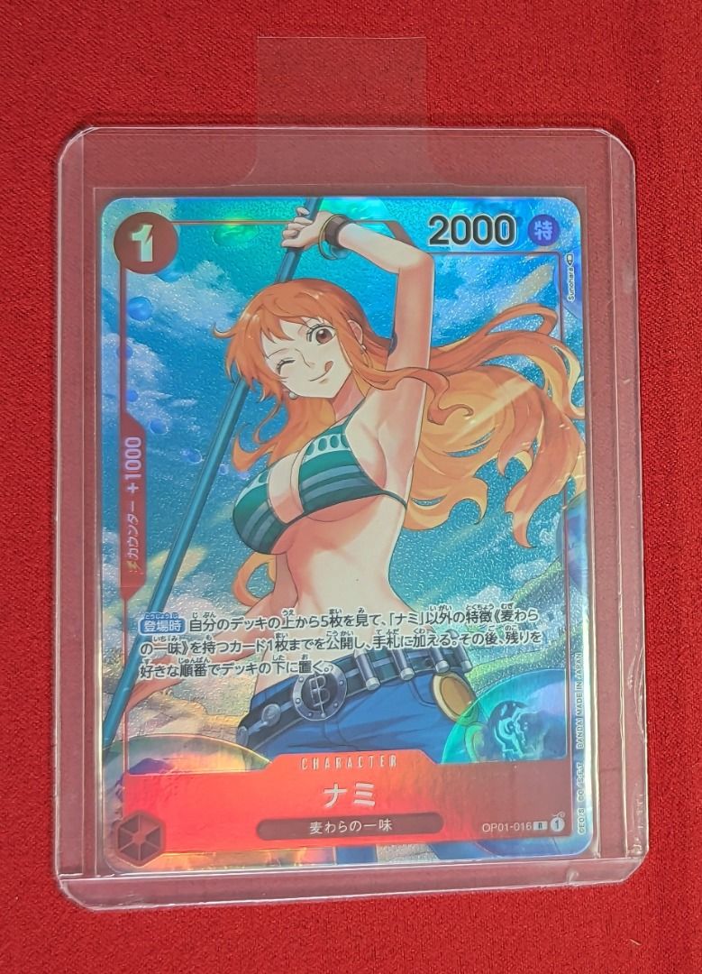 One Piece TCG OP01-016 Nami (Parallel), Hobbies & Toys, Toys & Games on Carousell
