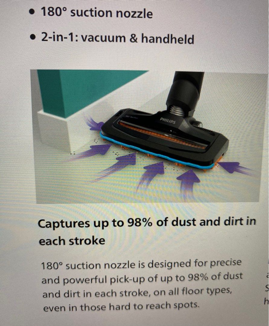 Philips Cordless Stick and Handheld vacuum cleaner FC6723, TV & Home ...
