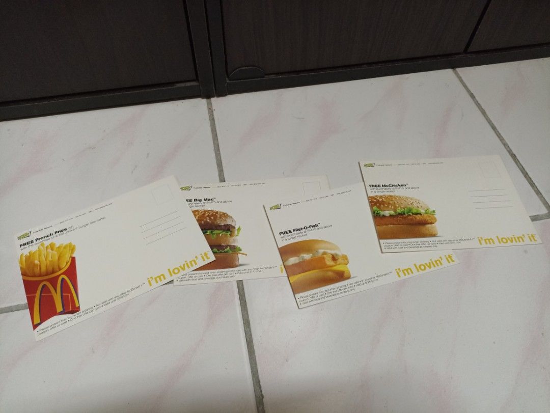 Postcards poscard poskad McDonald's I'm lovin' it, Hobbies & Toys ...