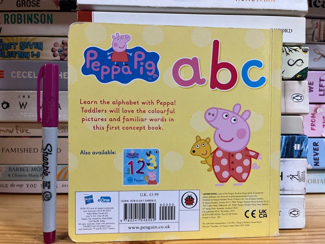 Preloved Peppa Pig ABC with Peppa Board Book Children’s Book, Hobbies ...