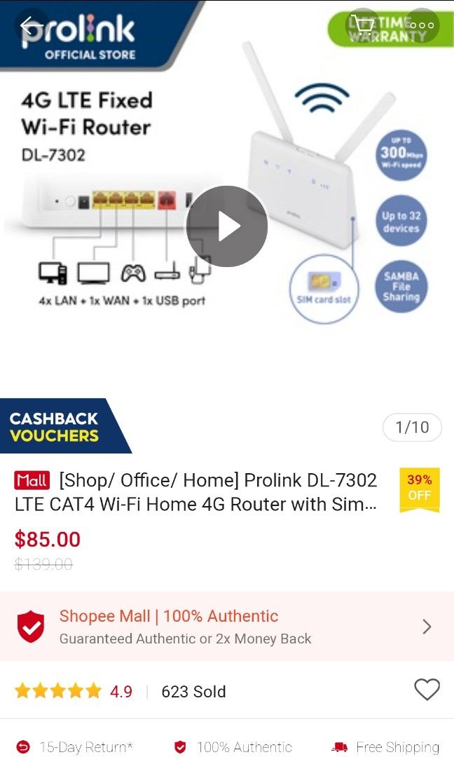 Prolink 4g Lte Wireless Router Dl 7302 Computers And Tech Parts And Accessories Networking On