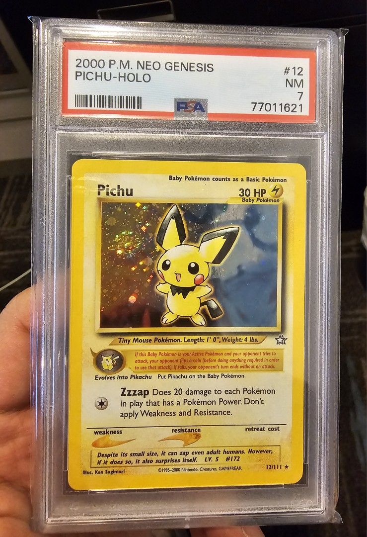 PSA 7 - Pichu Neo Genesis Holo #12/111 Pokemon, Hobbies & Toys, Toys ...