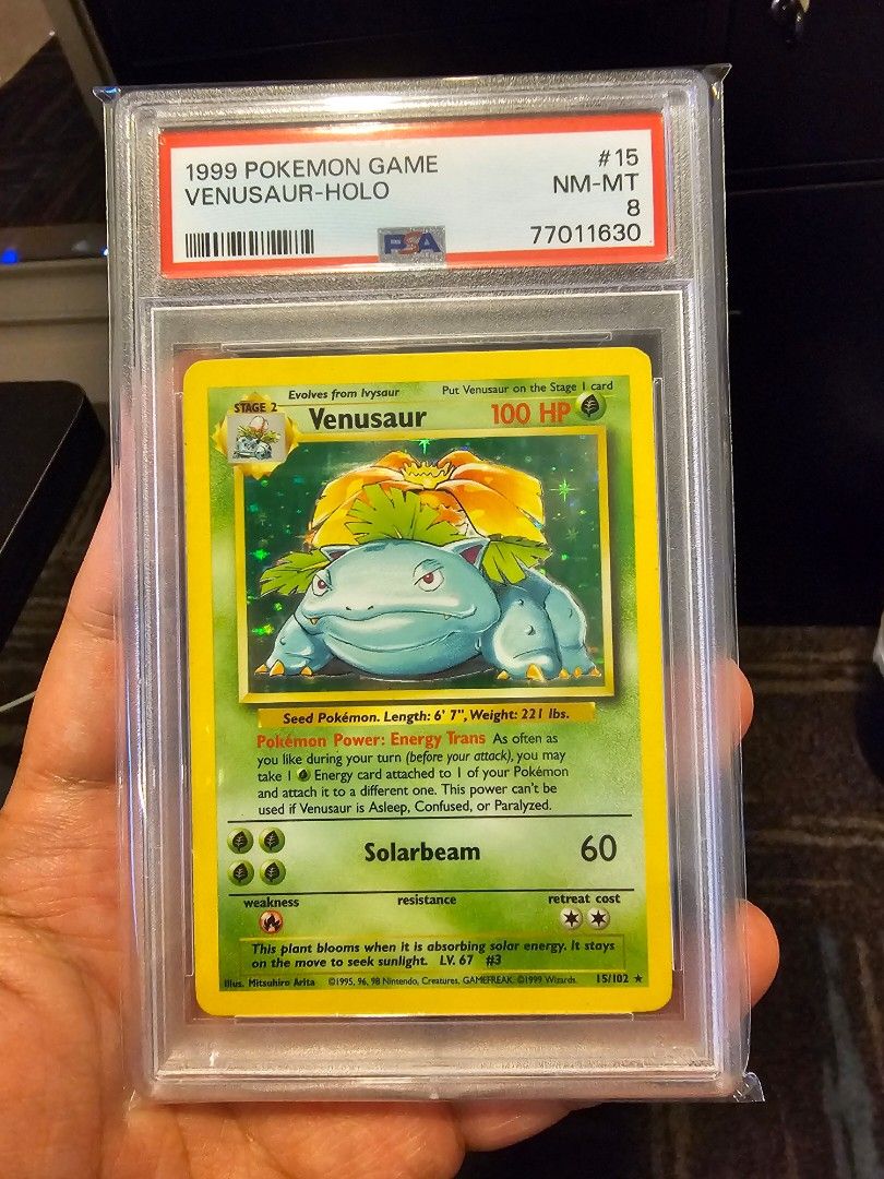 PSA 8 - Venusaur Base Set Holo #15/102 Pokemon, Hobbies & Toys, Toys ...