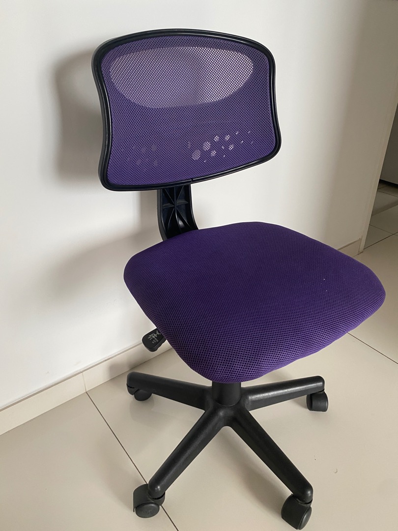 Purple Fabric Child Study Chair, Furniture & Home Living, Furniture ...