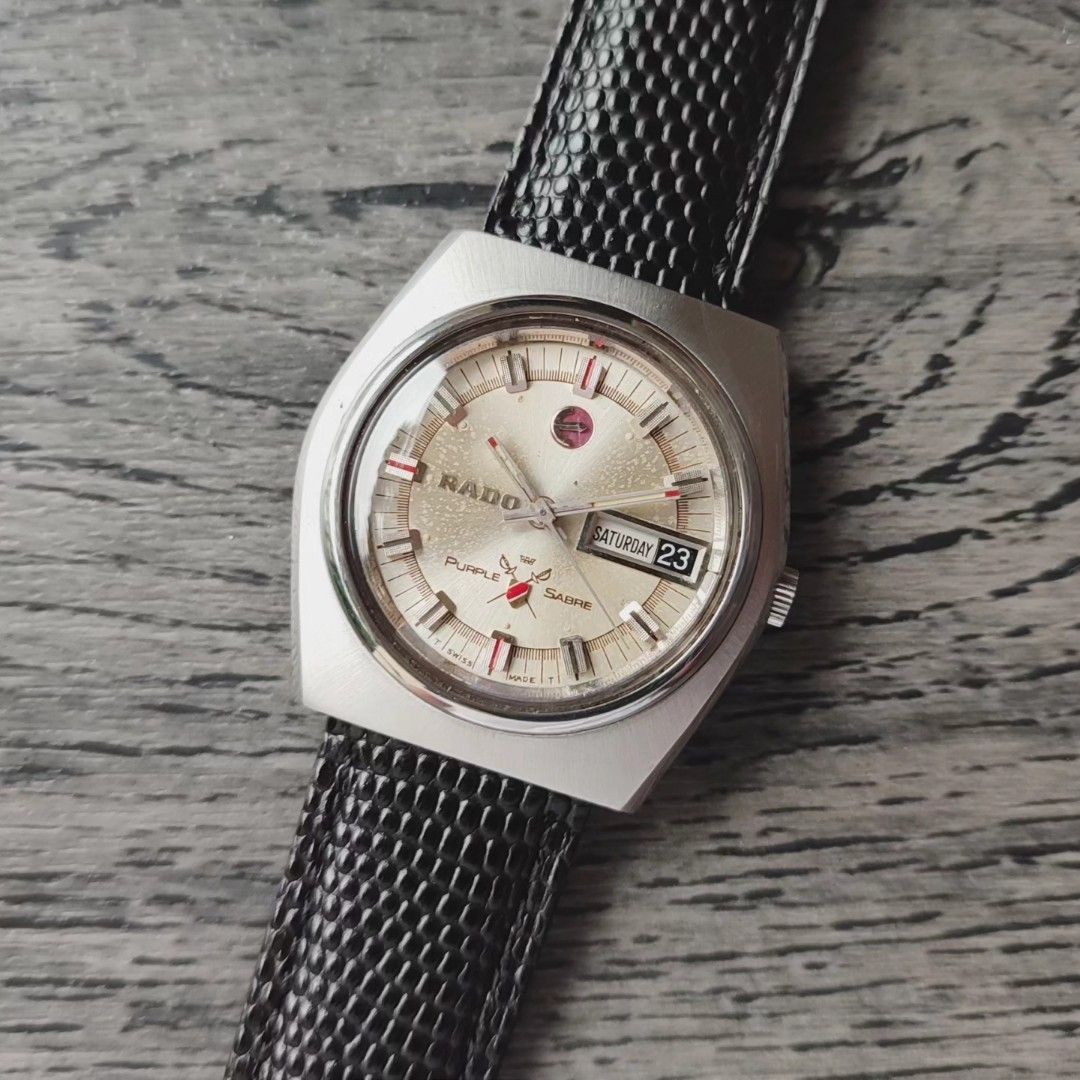 Rado Purple Sabre Vintage Gents Dress Watch, Men's Fashion, Watches ...