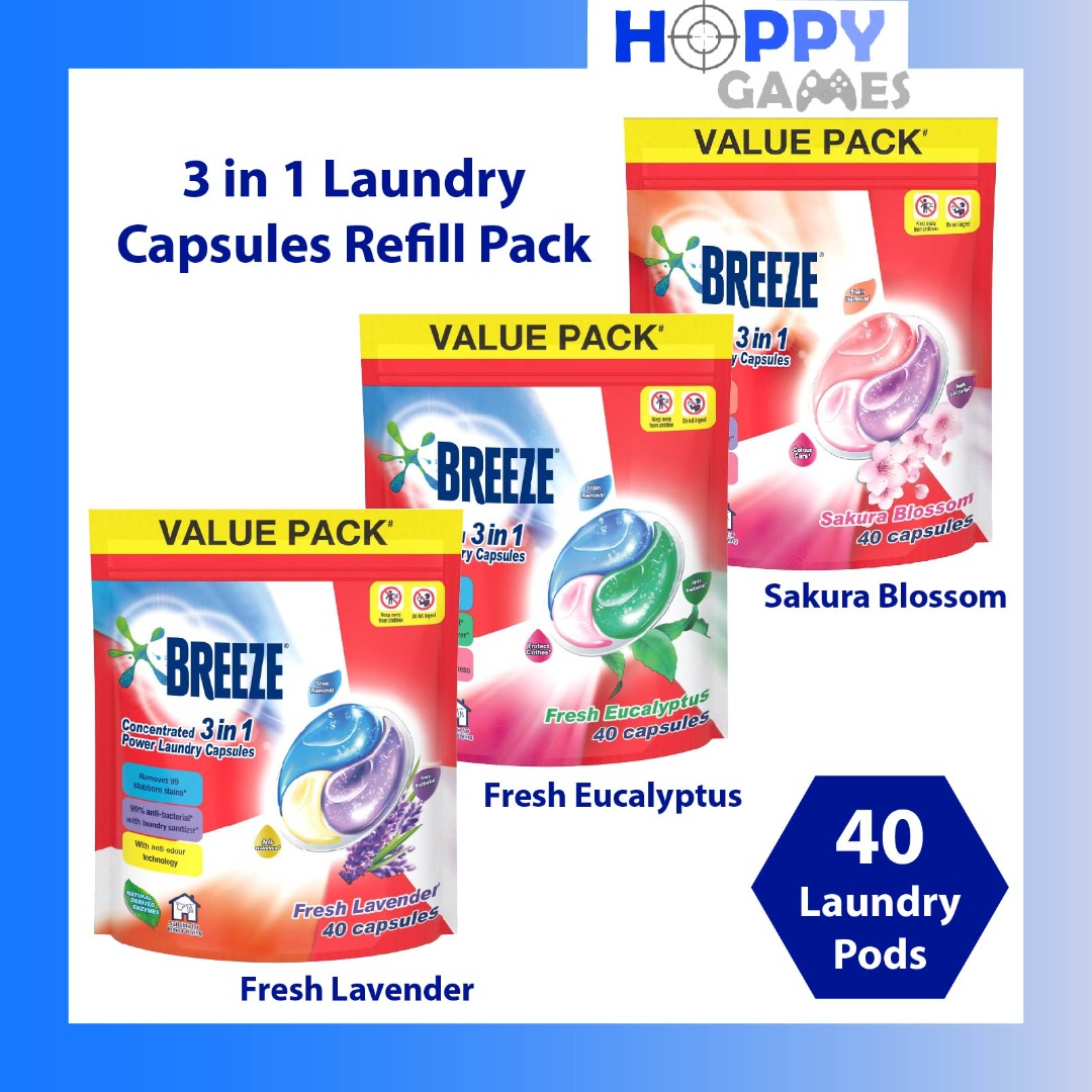 READY STOCK! Breeze Laundry Capsules Breeze Laundry Pods Laundry ...
