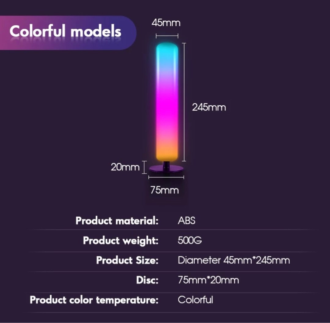 RGB Rhythm lights Ambient Lighting Music Light Computer Lamp Cyberpunk ...