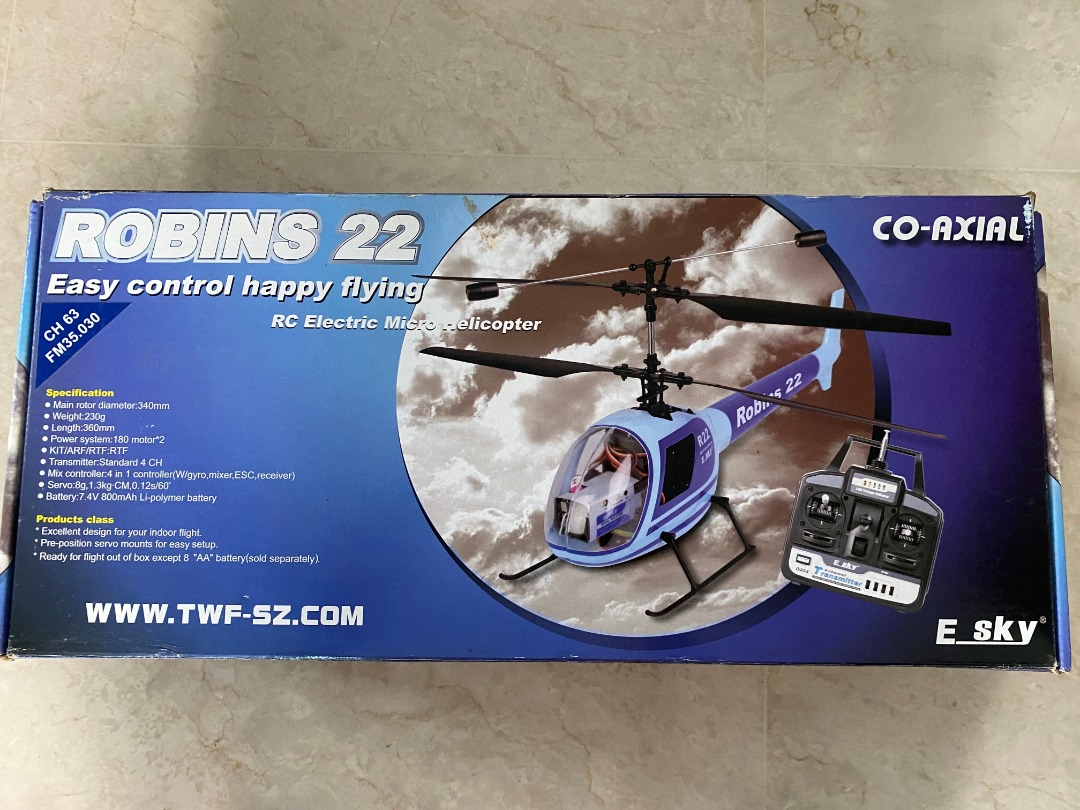 Robins 22 RC Electric Micro Helicopter, Hobbies & Toys, Toys & Games on Carousell