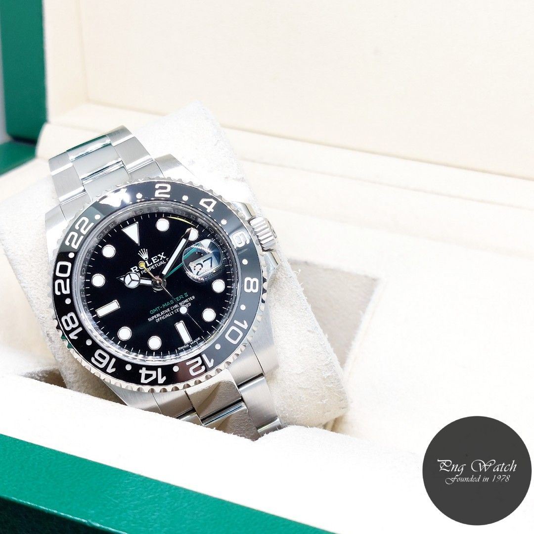 Rolex 40mm Oyster Perpetual Black Dial Ceramic Bezel GMT Master 2 REF ...