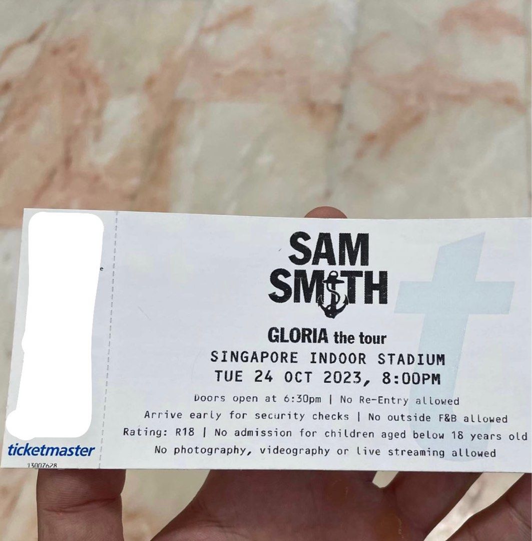 SAM SMITH SINGAPORE 2023 (Gloria the tour), Tickets & Vouchers, Event ...