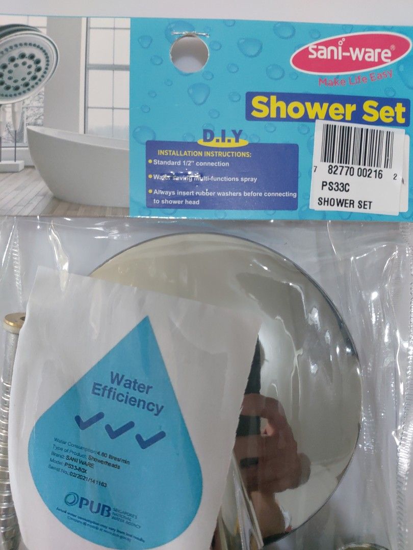 Sani-Ware Water Efficient 3Ticks Laser Fine holes Shower Head 3 easy ...