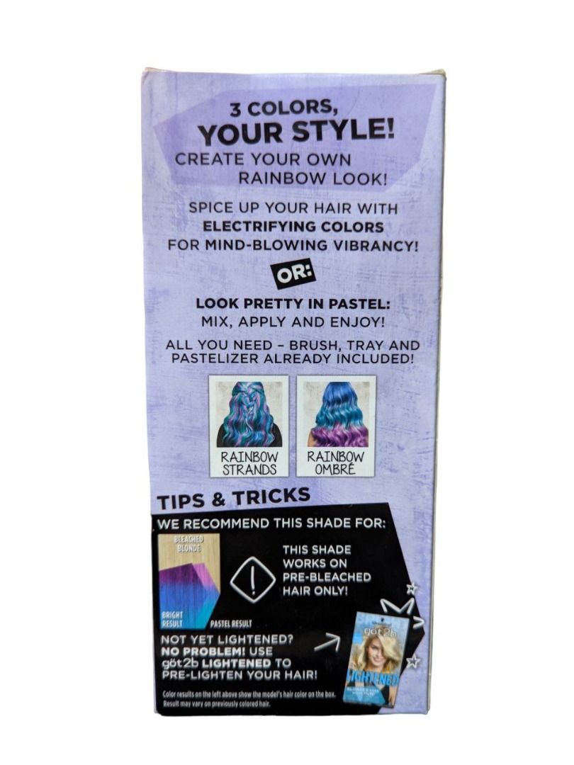 Schwarzkopf Got2b Unlimited Semi-Permanent Hair Color, 111 Aqua ...