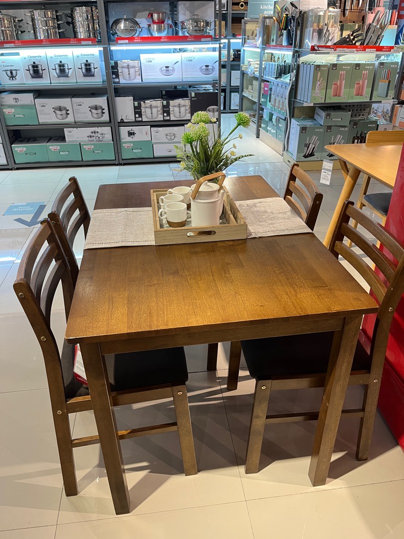 SET MEJA INFORMA KAYU SOLID, Perabotan Rumah di Carousell