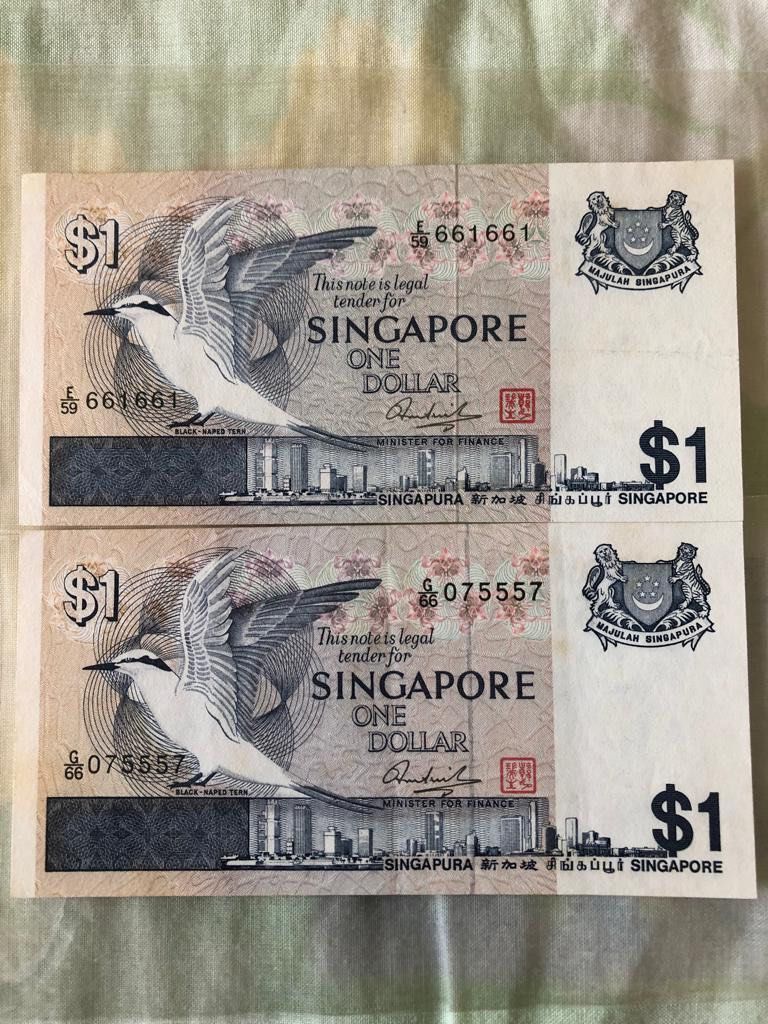 Singapore Bird Series $1 Dollar Notes, Hobbies & Toys, Memorabilia ...
