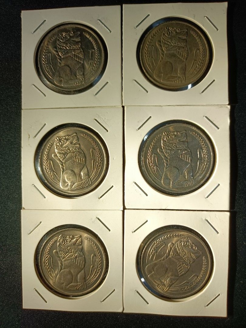 Singapore Merlion Coin First Series $1 One Dollar 1968Year, Hobbies ...