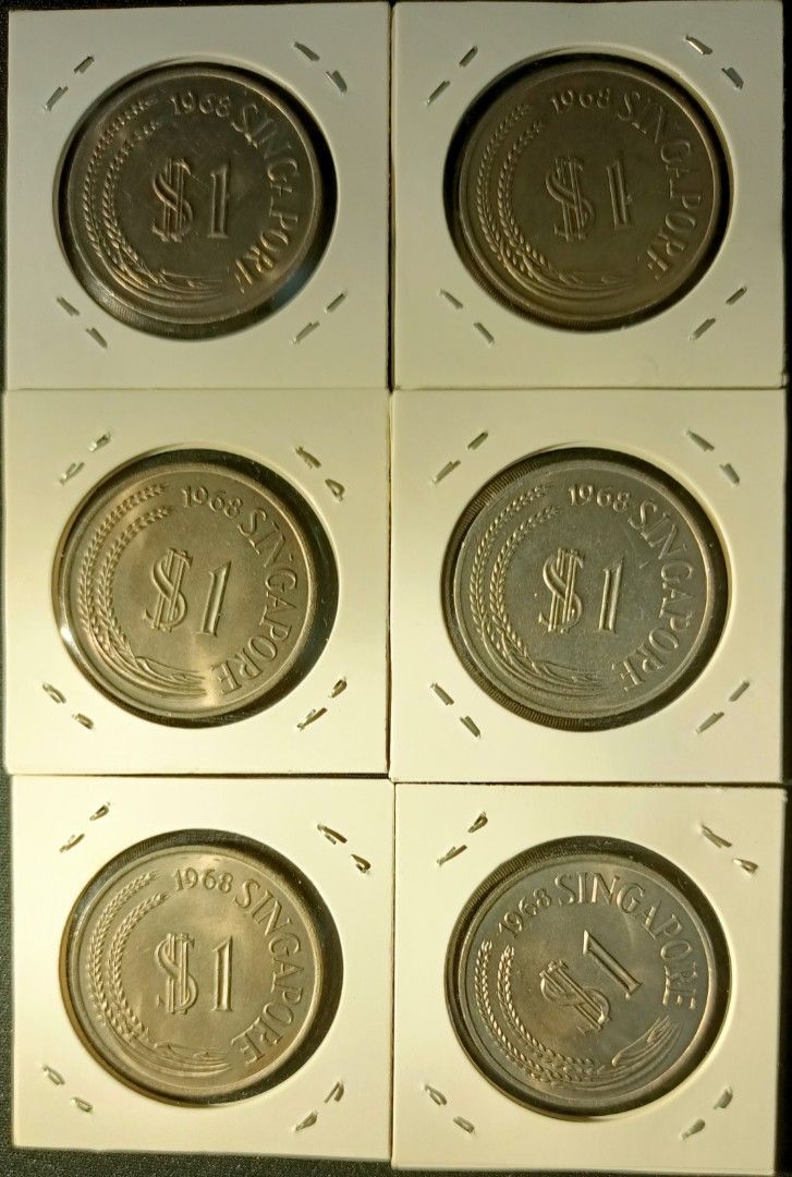 Singapore Merlion Coin First Series $1 One Dollar 1968Year, Hobbies ...