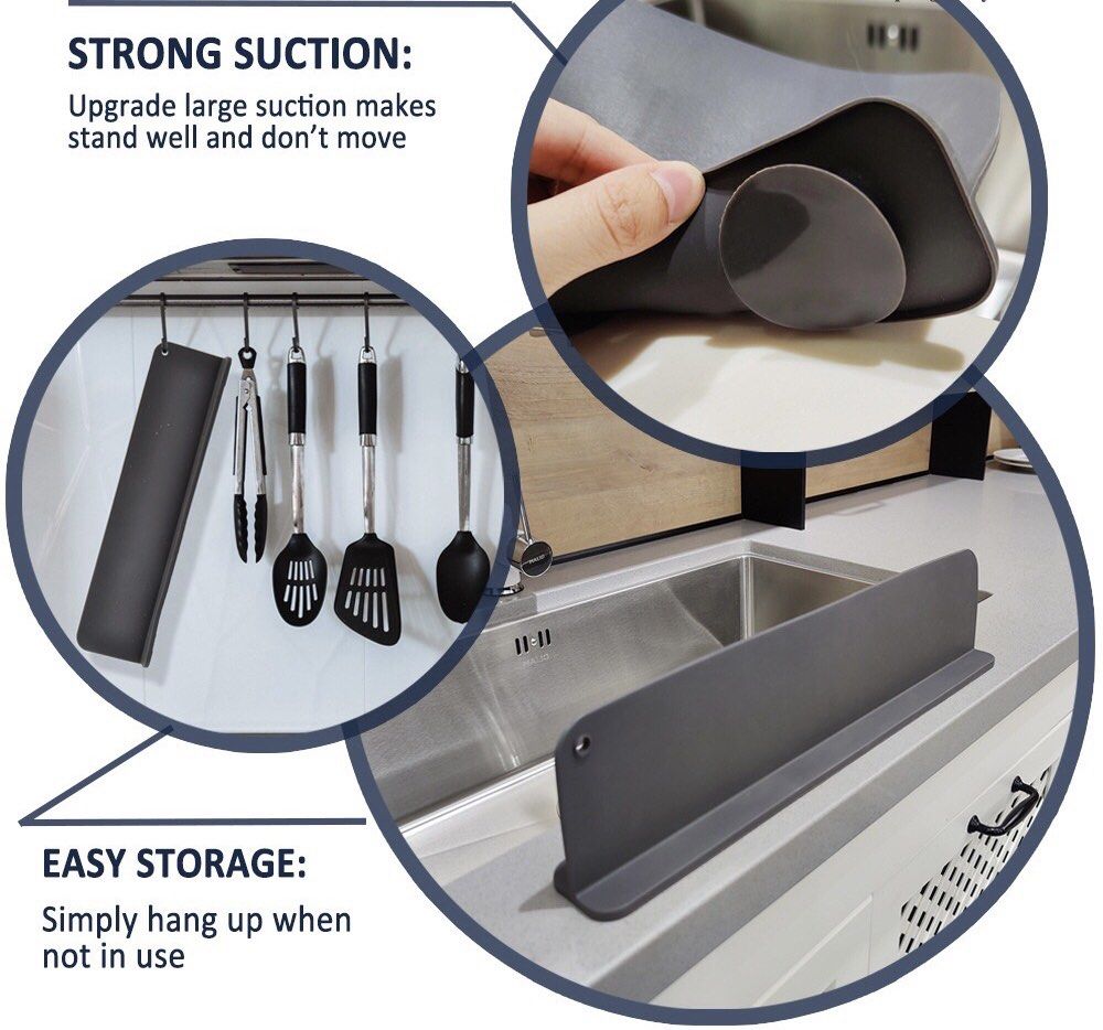 Sink countertop splash guard, Furniture & Home Living, Home Improvement ...