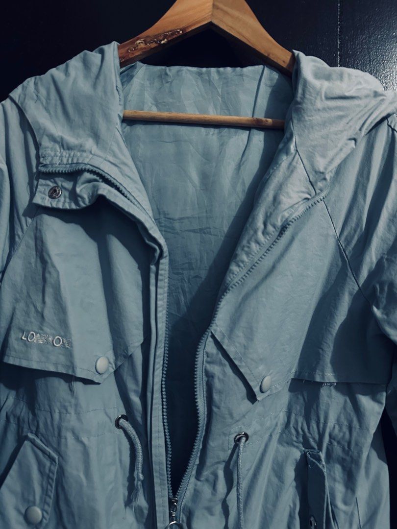 Sky Blue Parka, Women's Fashion, Coats, Jackets and Outerwear on Carousell