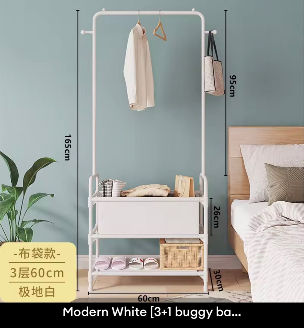 Small Hanging Clothes Storage Rack Sign Holder, Furniture & Home Living ...