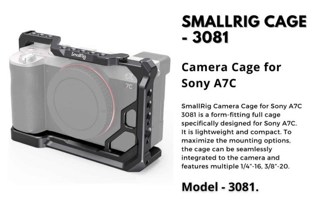 Smallrig Cage 3081 for A7C, Photography, Photography Accessories, Other ...