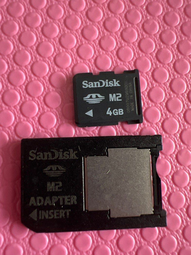 Sony M2 memory card 4GB and Memory Stick Duo 32Mb with adapter, Mobile ...