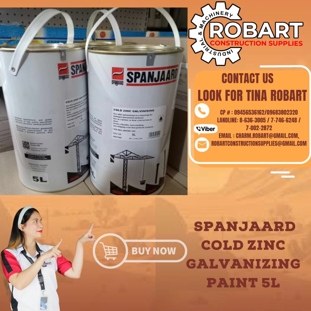 Spanjaard Cold Zinc Galvanising Paint 5L, Commercial & Industrial, Construction & Building ...