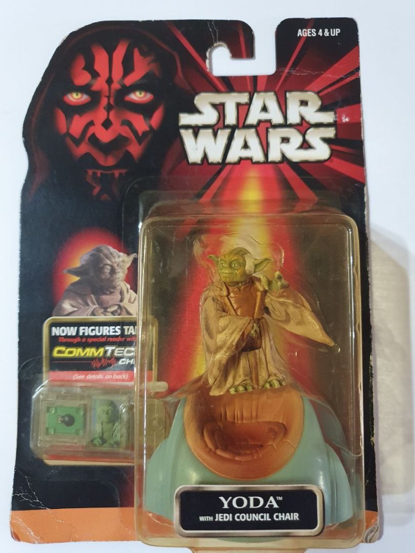 Star Wars, Yoda with Jedi Council Chair, Episode 1, Hobbies & Toys ...