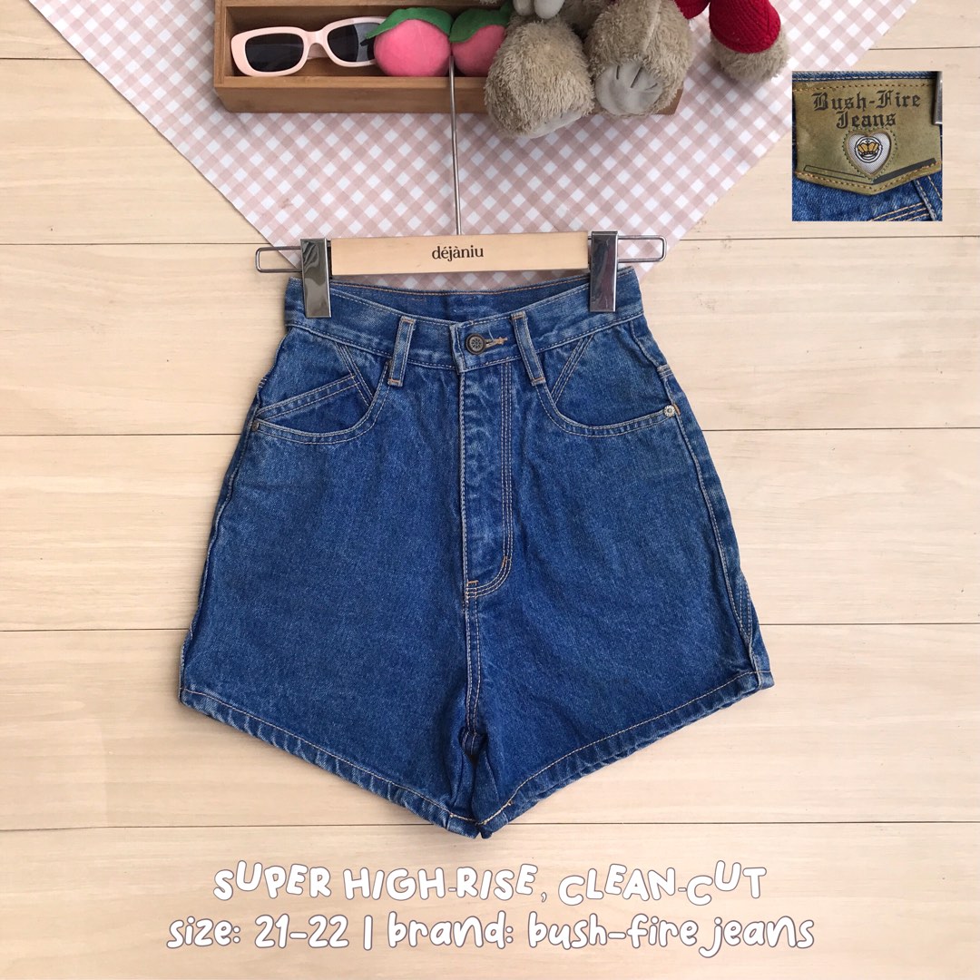Super High-rise Denim Shorts, Women's Fashion, Bottoms, Shorts on Carousell