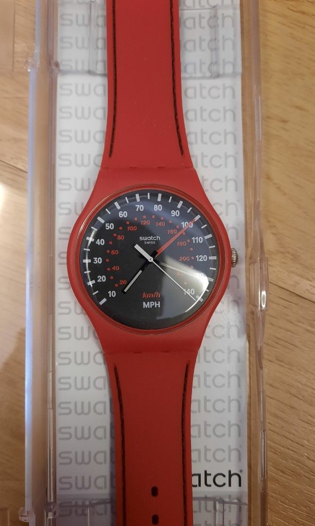 Swatch "Red Brake", Men's Fashion, Watches & Accessories, Watches on ...