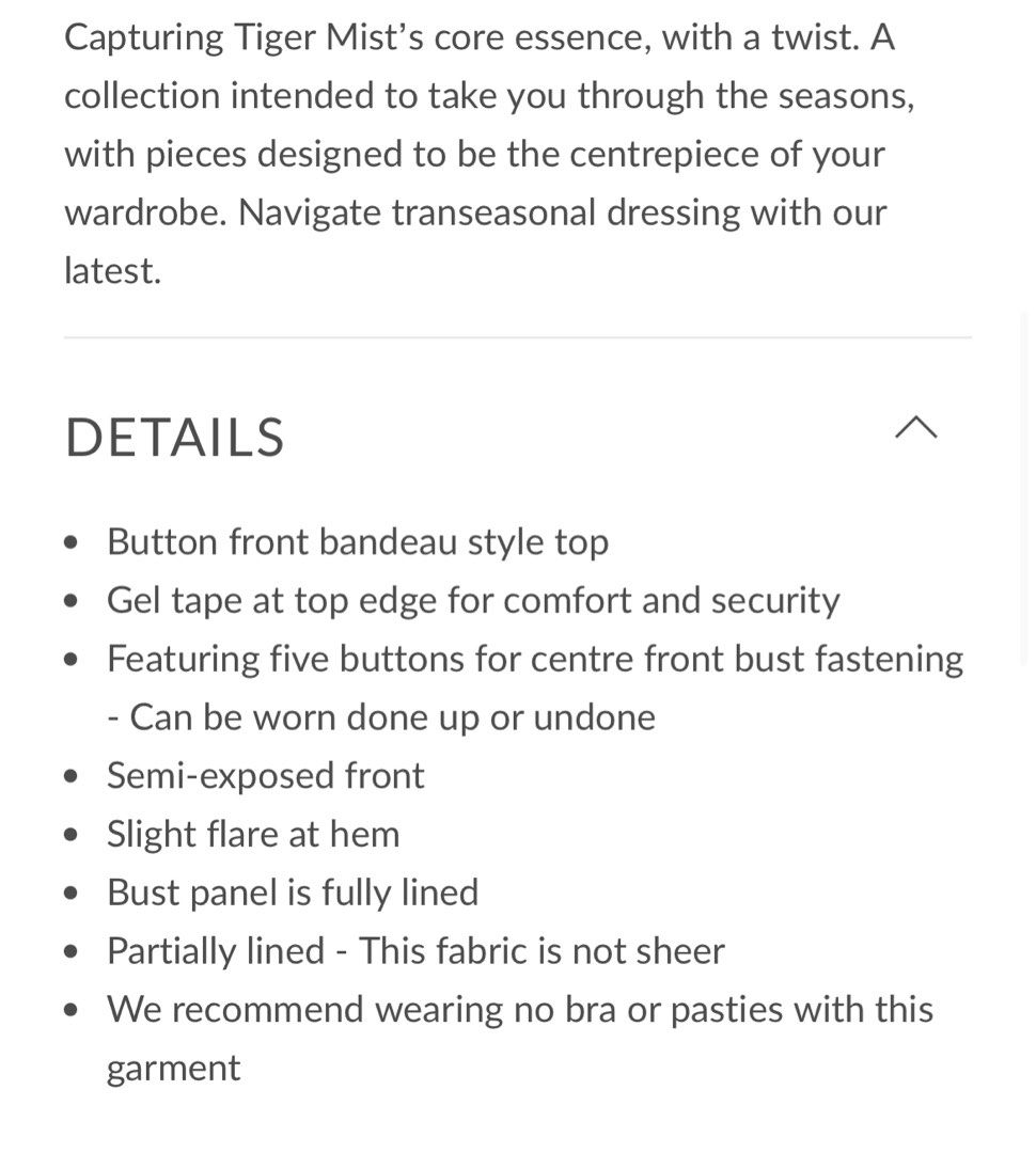 Tiger mist ~ Marla Top, Women's Fashion, Tops, Sleeveless on Carousell