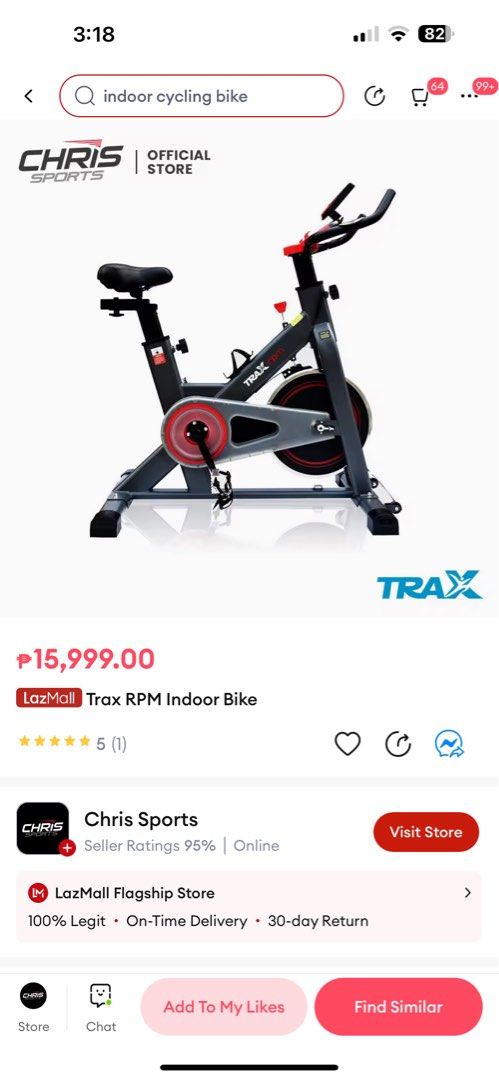 TRAX Rpm stationary bike, Sports Equipment, Exercise & Fitness, Cardio ...