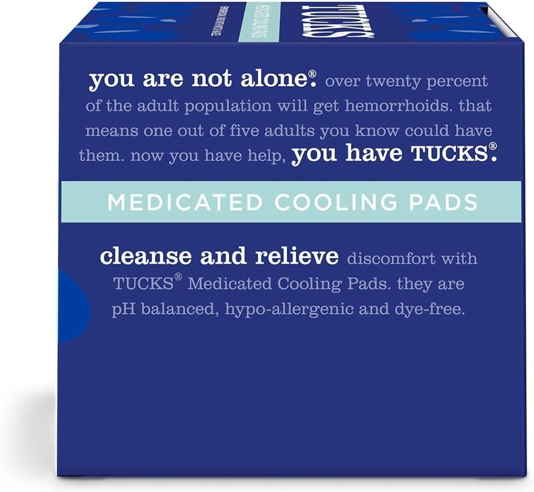 TUCKS Medicated Cooling Pads Hemorrhoid Pads with Witch Hazel 100 Count ...