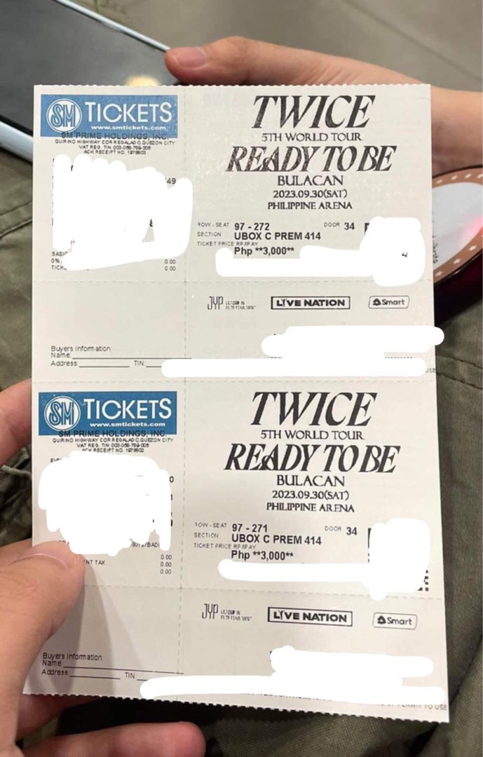 TWICE READY TO BE UBC PREMIUM TICKET DAY 1, Tickets & Vouchers, Event ...