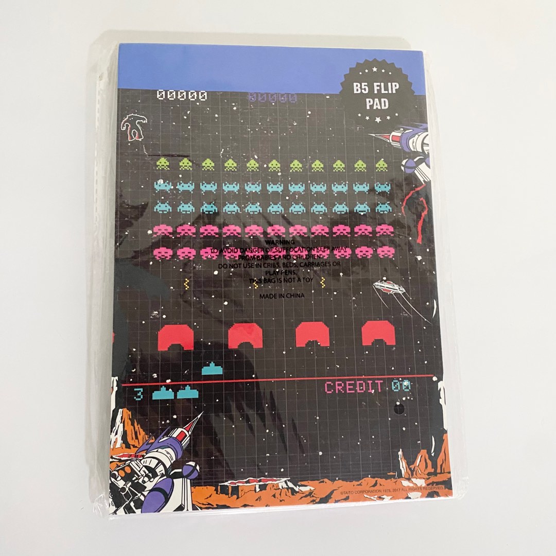 TYPO Space Invaders B5 Flip Note Pad, Hobbies & Toys, Stationery ...