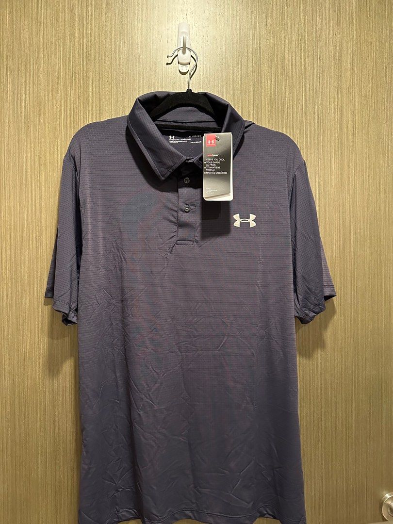 Under Armour 100% Polyester Soft Material Polo T, Men's Fashion, Tops ...