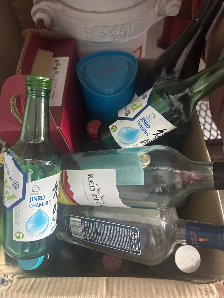 Used emptied alcohol glass bottles, Food & Drinks, Other Food & Drinks ...