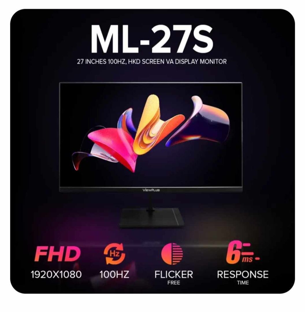 Viewplus ML-27S 27inch 100Hz Flat Monitor, Computers & Tech, Parts ...