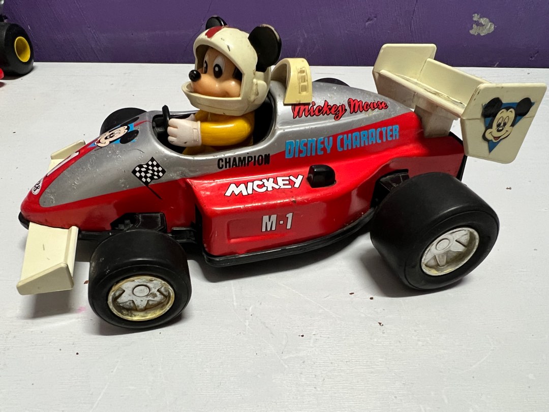 Vintage 1988 Walt Disney Mickey Mouse M-1 Champ 1928 Race Car Japan Toy ...