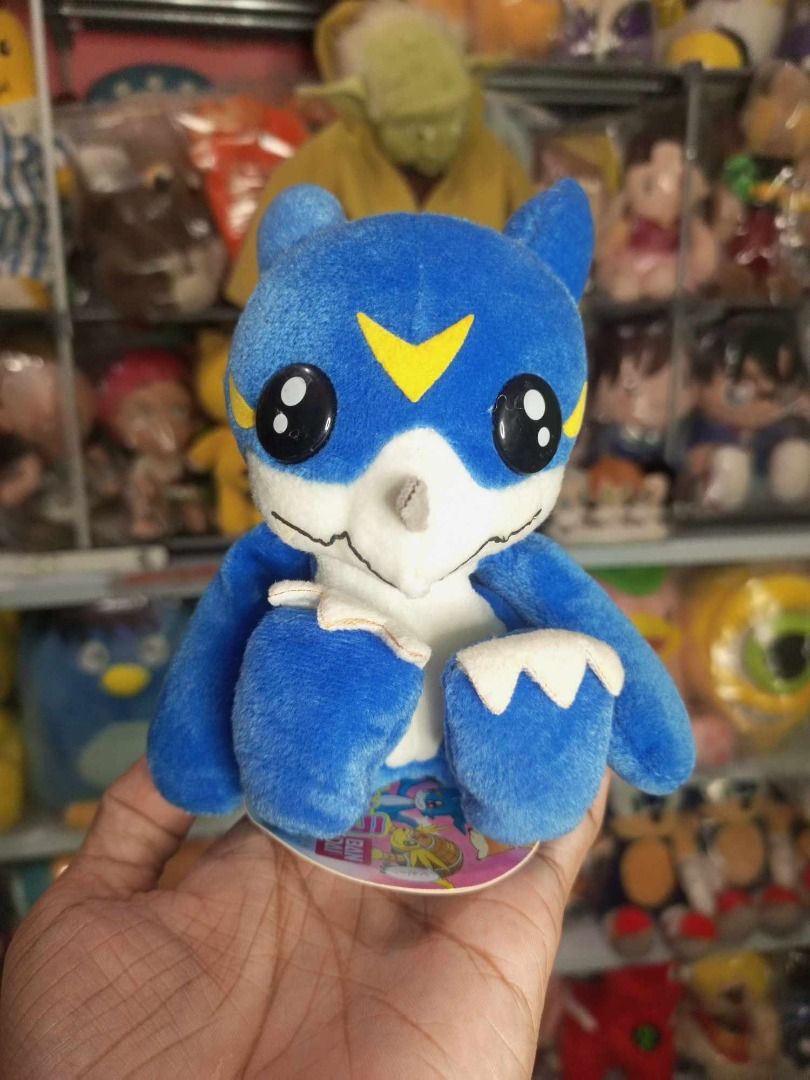 Vintage Beaded Veemon Digimon Anime Plush Toy (Bandai 2000), Hobbies ...