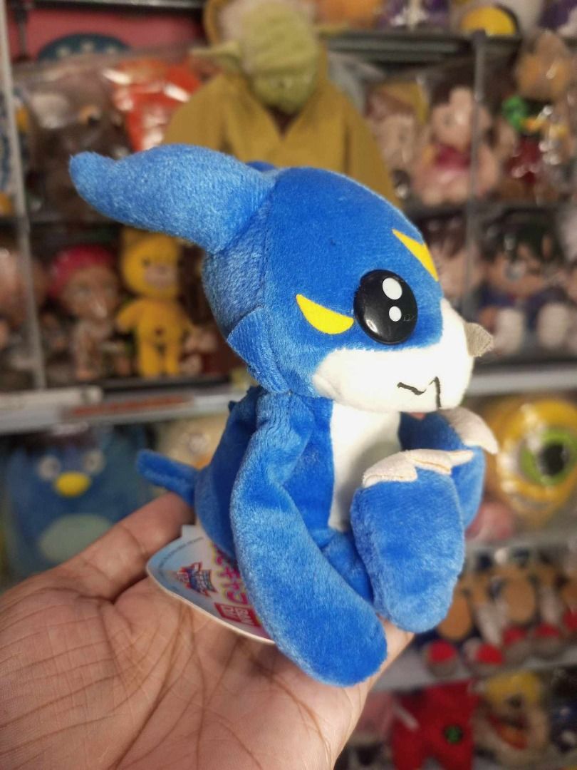 Vintage Beaded Veemon Digimon Anime Plush Toy (Bandai 2000), Hobbies ...