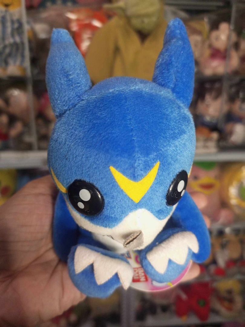 Vintage Beaded Veemon Digimon Anime Plush Toy (Bandai 2000), Hobbies ...