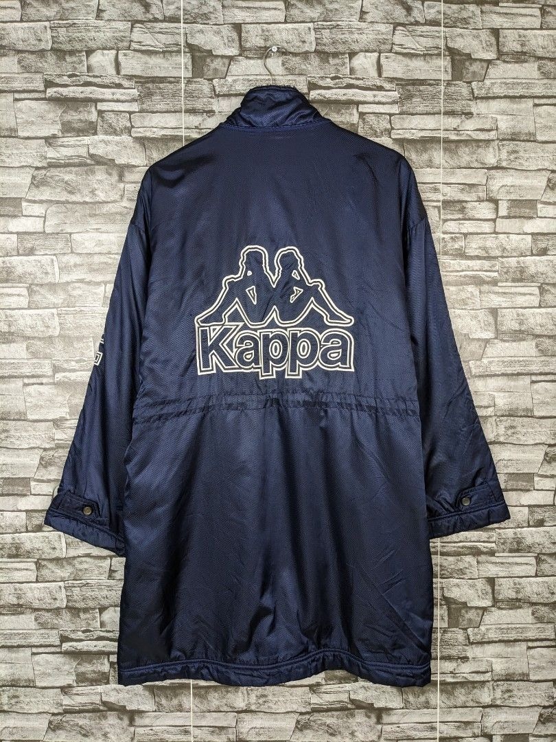 Vintage Kappa Winterwear Tops Long Jacket Button Ups Padded Pocket Big ...
