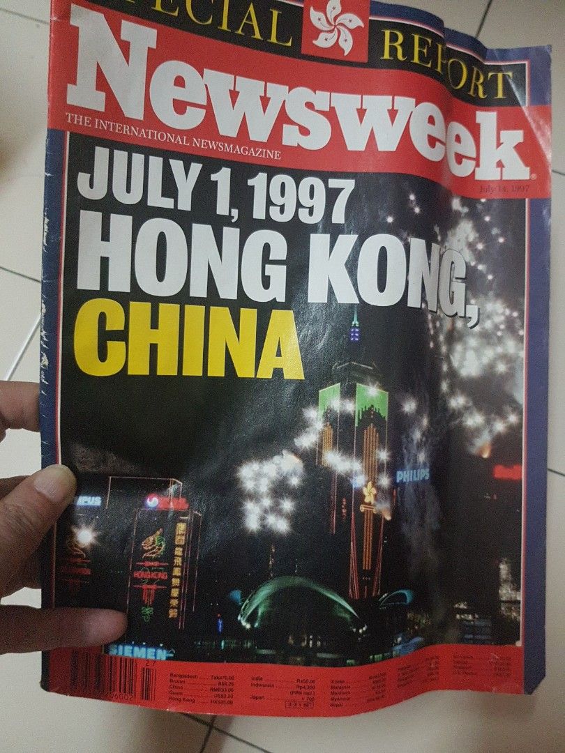 VINTAGE NEWSWEEK SPECIAL REPORT..1 JULY 1997 HK, CHINA, Hobbies & Toys ...