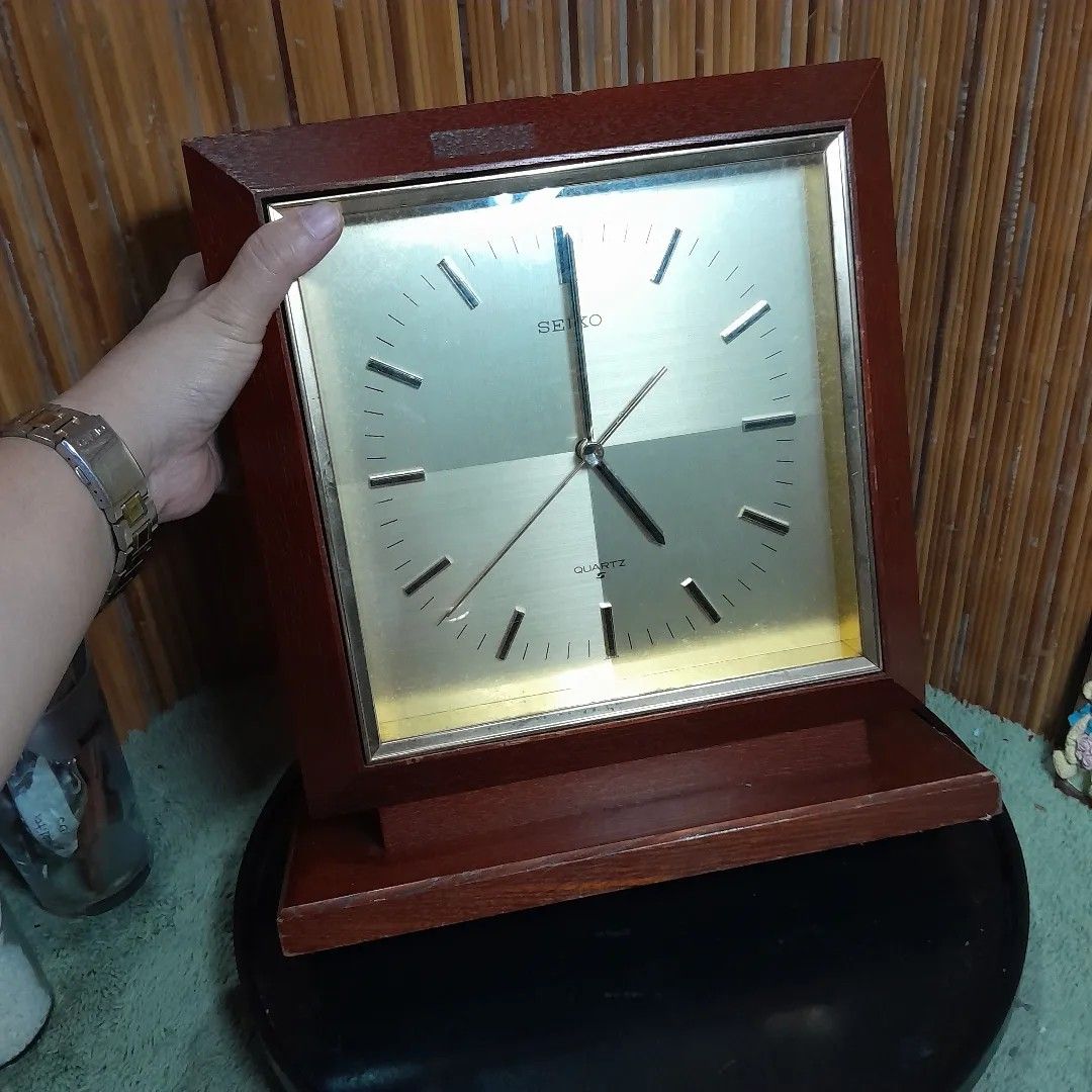Vintage Seiko Quartz Desktop Clock, Furniture & Home Living, Home Decor ...