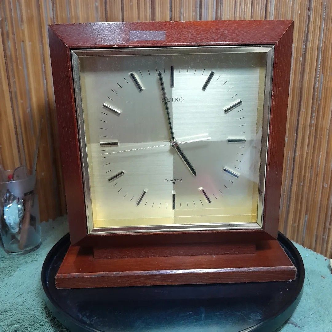 Vintage Seiko Quartz Desktop Clock, Furniture & Home Living, Home Decor ...