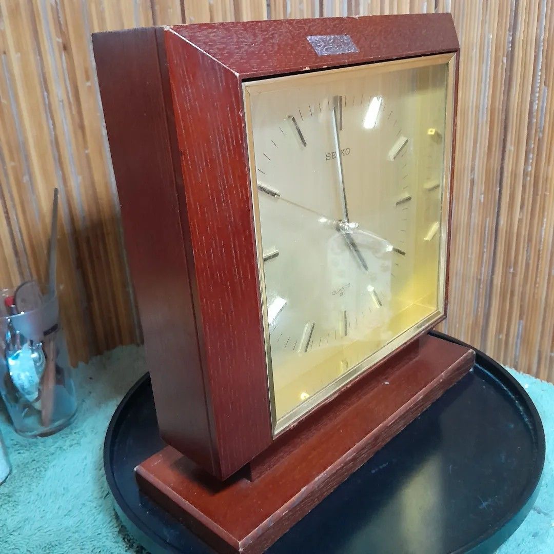 Vintage Seiko Quartz Desktop Clock, Furniture & Home Living, Home Decor ...