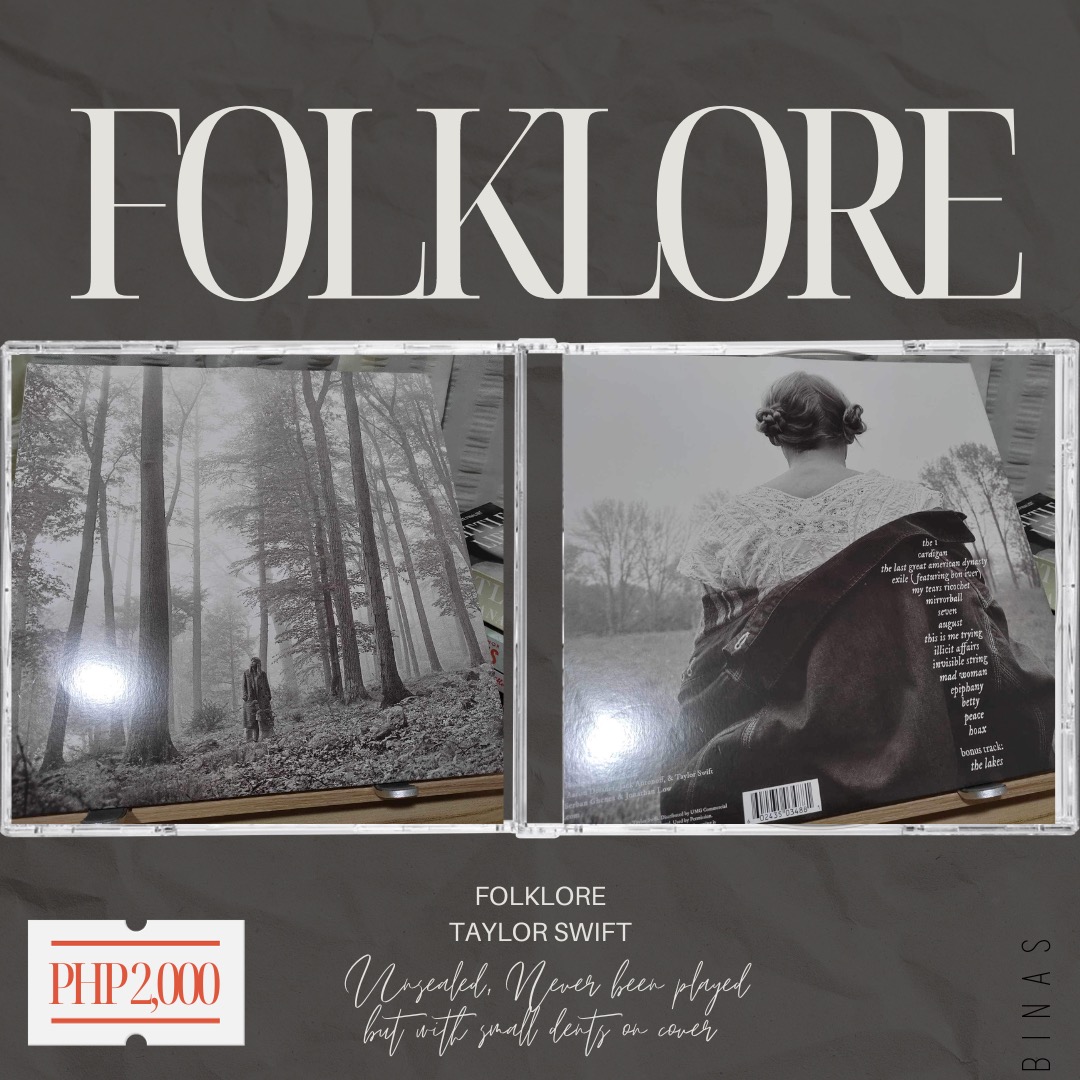 VINYL - FOLKLORE by TAYLOR SWIFT, Hobbies & Toys, Music & Media, Vinyls ...